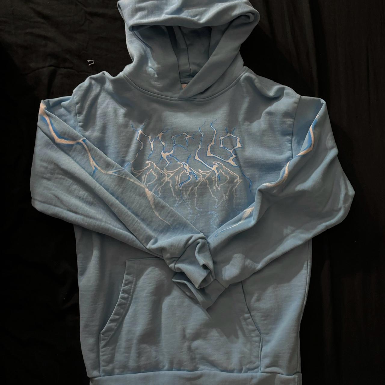 blue lightning 999 hoodie 🩻⚡︎ -sick lightning design... - Depop