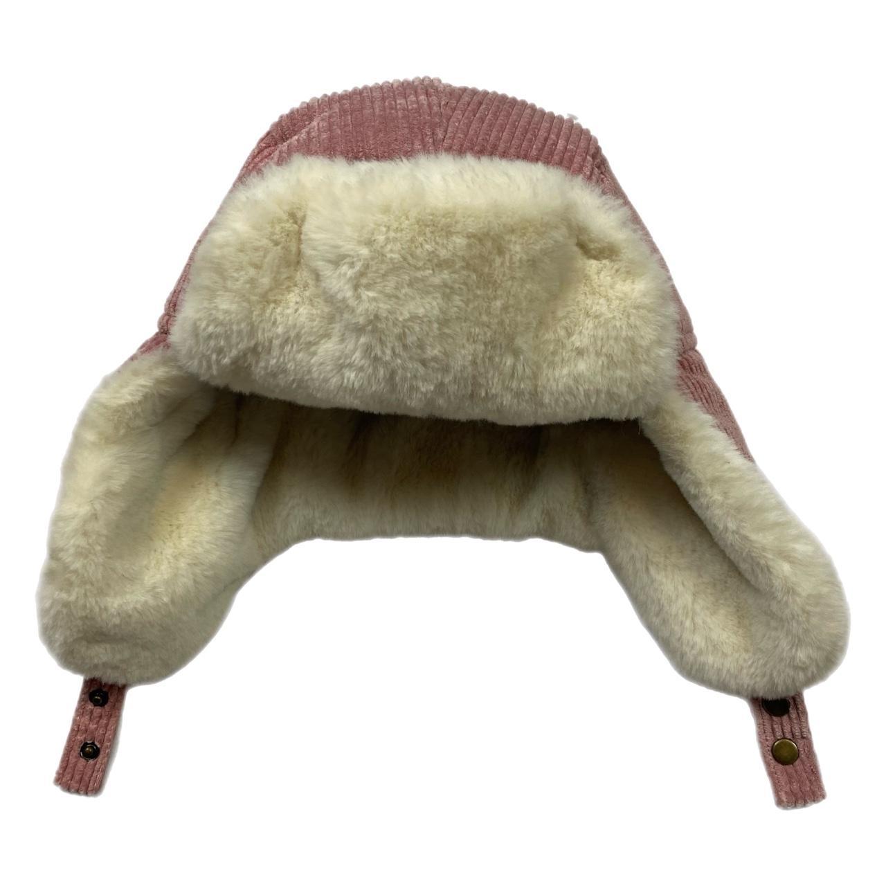Pink Corduroy Faux Fur Ushanka A super cute and... - Depop