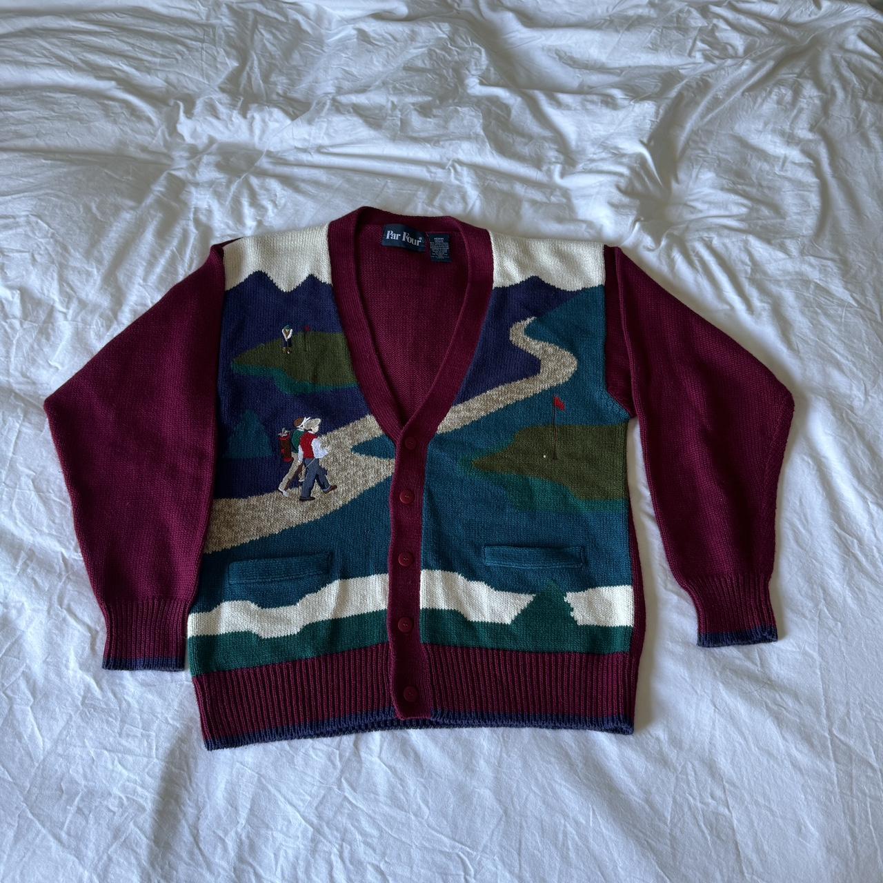 Par Four Golf Cardigan Embroidery - Depop