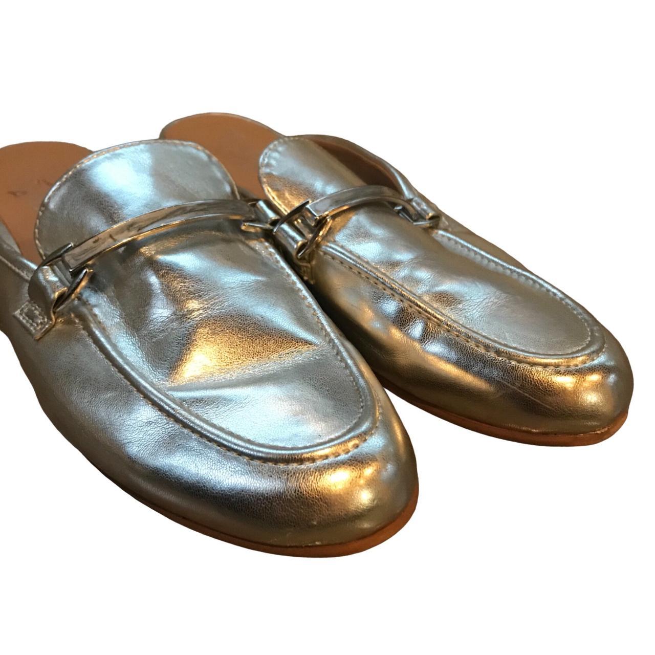 Franco Sarto Women's Silver Slides | Depop