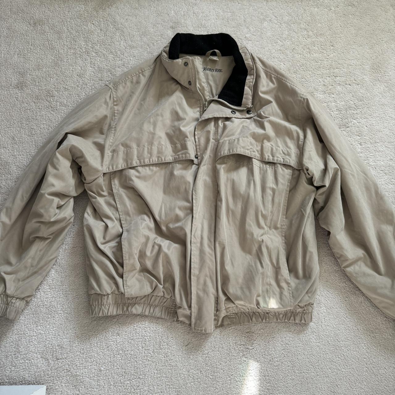 St. John’s Bay Vintage Men’s Bomber Jacket lightly... - Depop