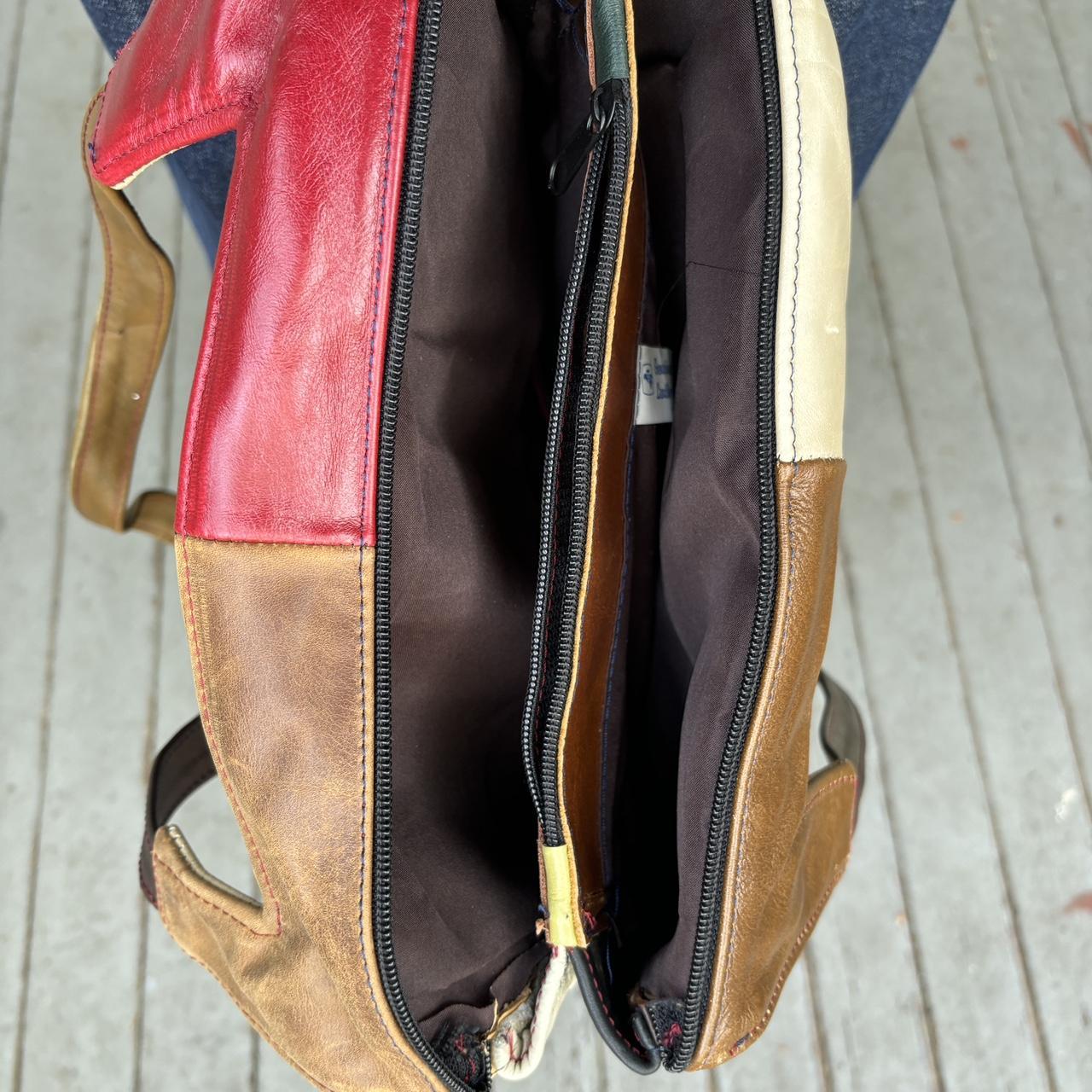 Vintage Patchwork Leather Purse💛 Genuine leather... - Depop