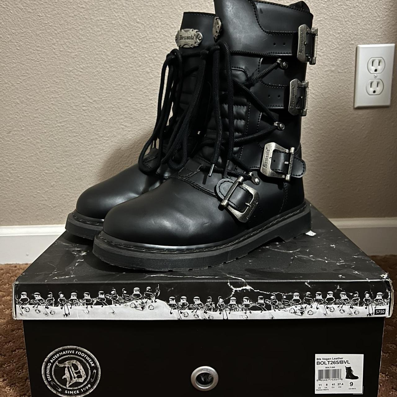 demonia bolt-265 combat boots♤♤♤♤ ♱size 9 (men’s... - Depop