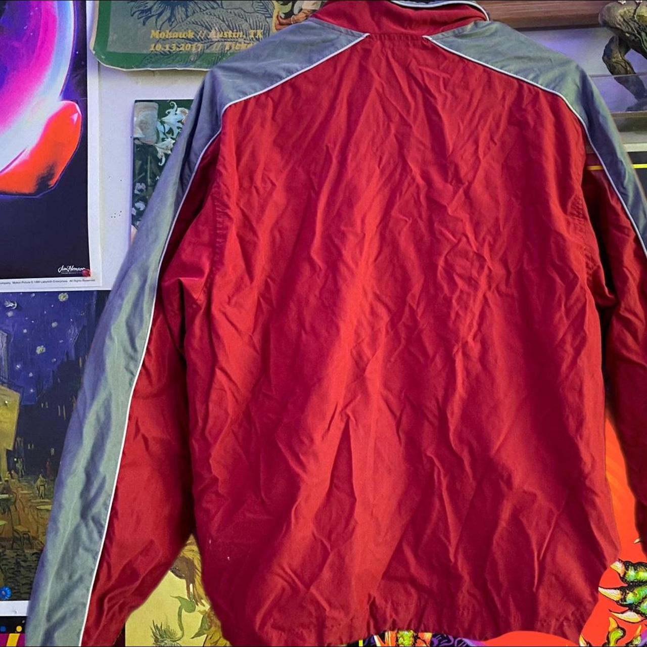 Antigua Apparel Women's Red and Grey Jacket | Depop