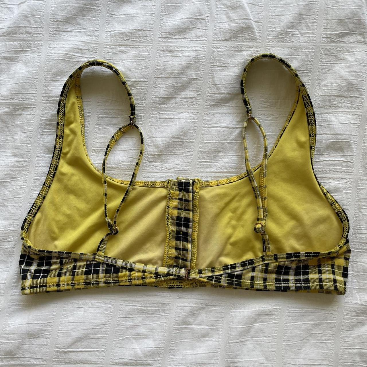 Frankies Bikinis Womens Yellow And Black Bikini And Tankini Tops Depop