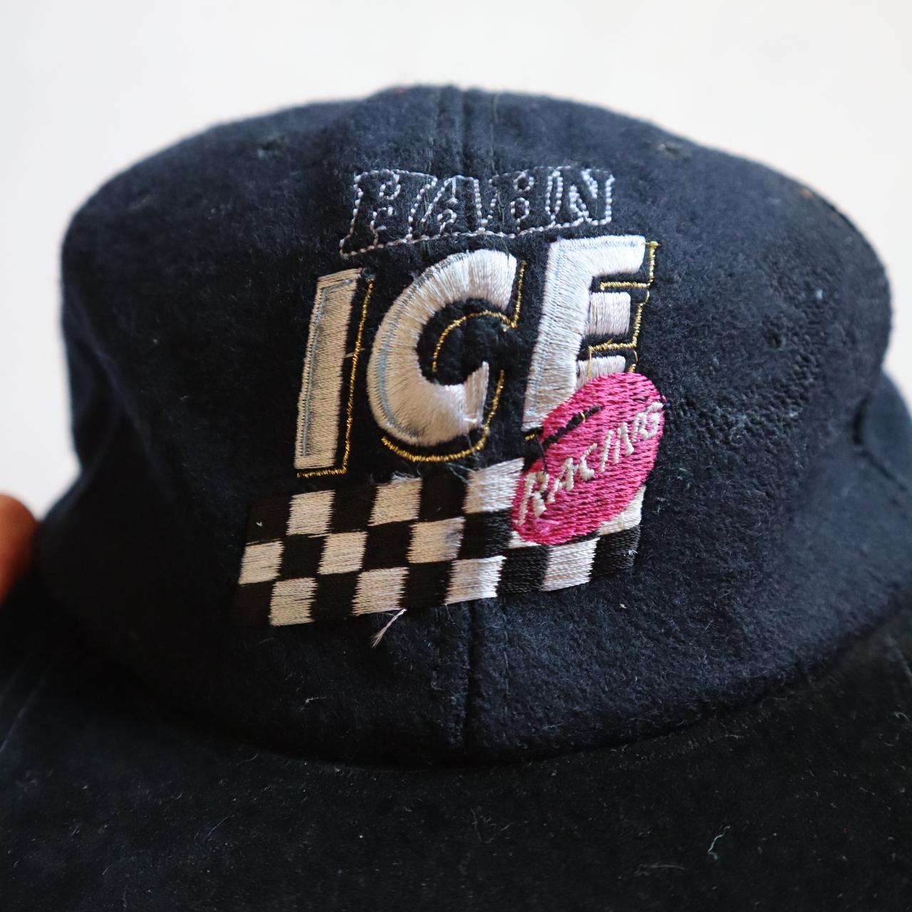Vintage 90s Hahn Ice Beer Racing Felt Corduroy Cap... | Depop