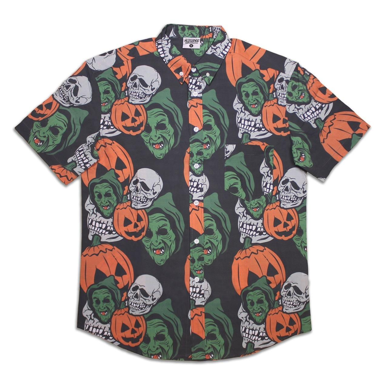 Creepy Co. Halloween III/3 Button Down 🎃💀🧙‍♀️ Size S /... | Depop