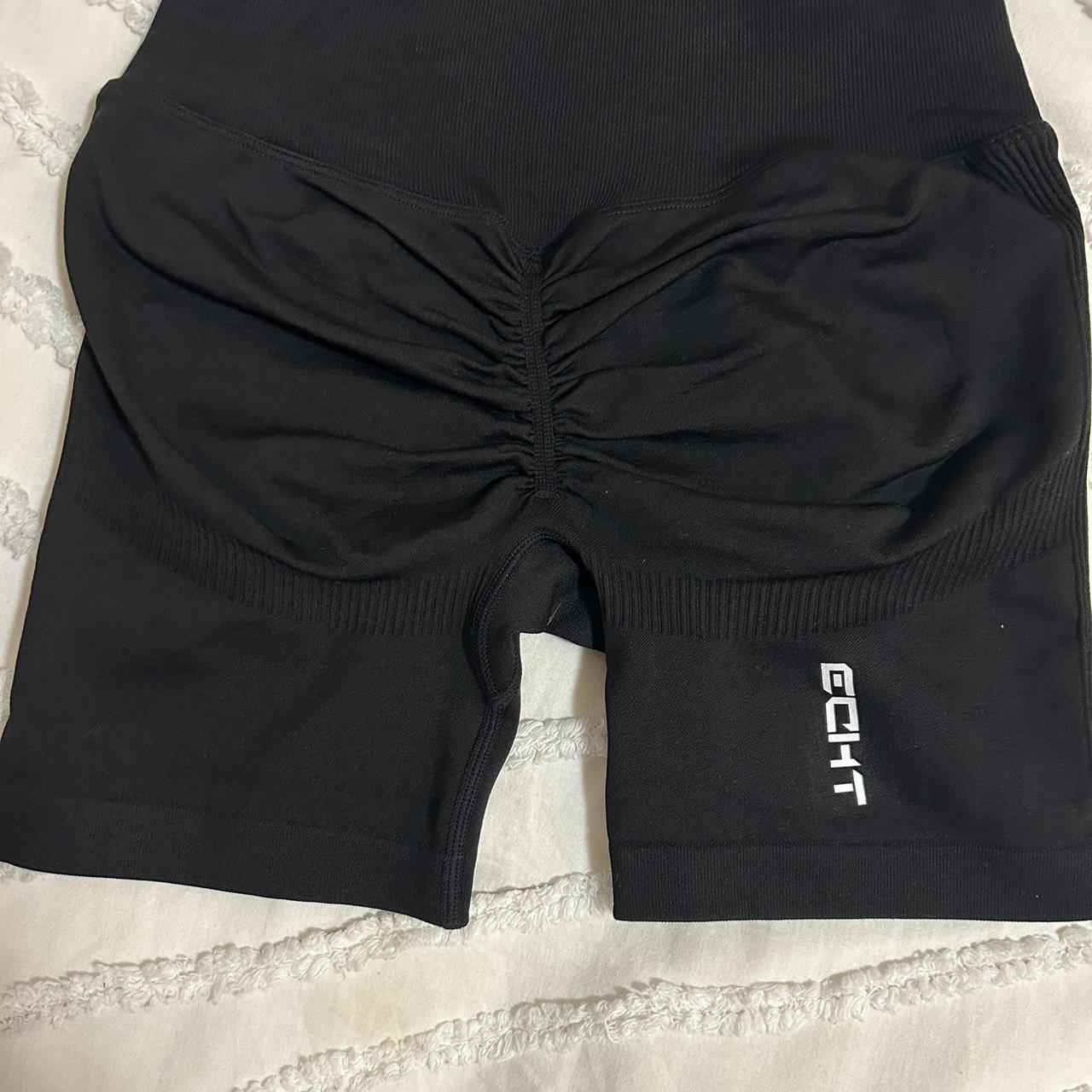 🤍 scrunch bum ECHT bike shorts black 🤍 size 6 🤍... - Depop