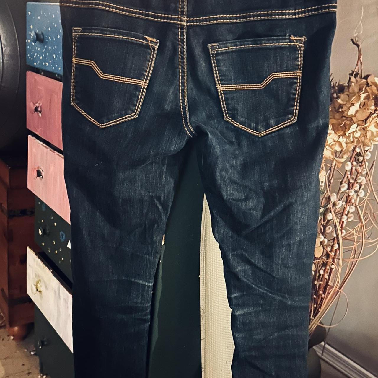 Wet Seal blue skinny jeans… not much else to say lol... - Depop