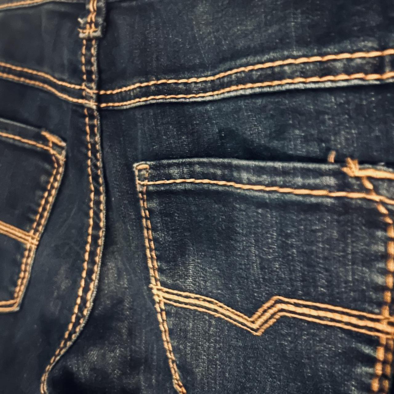 Wet Seal blue skinny jeans… not much else to say lol... - Depop