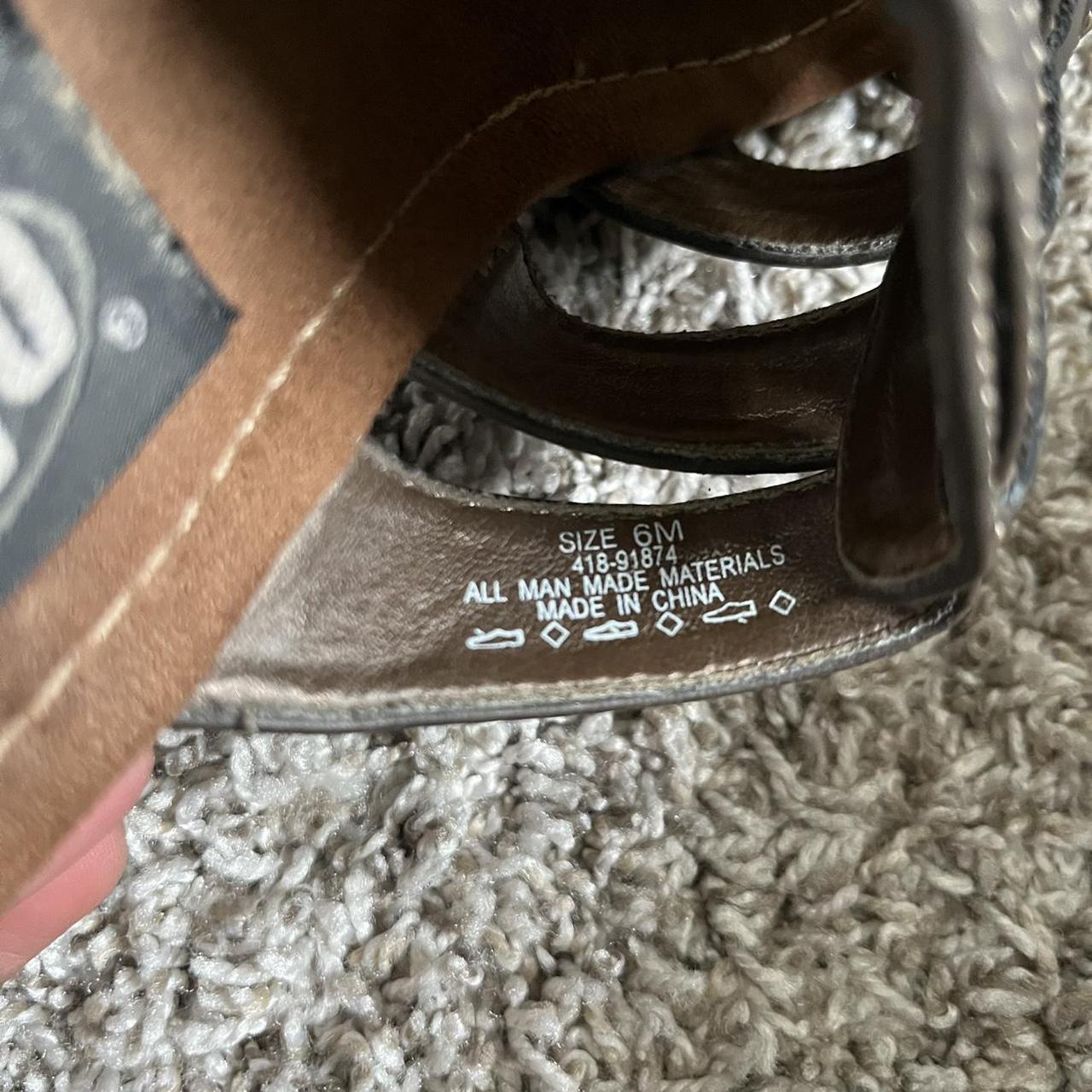 vintage bongo platform heeled sandals size 6 heel... - Depop