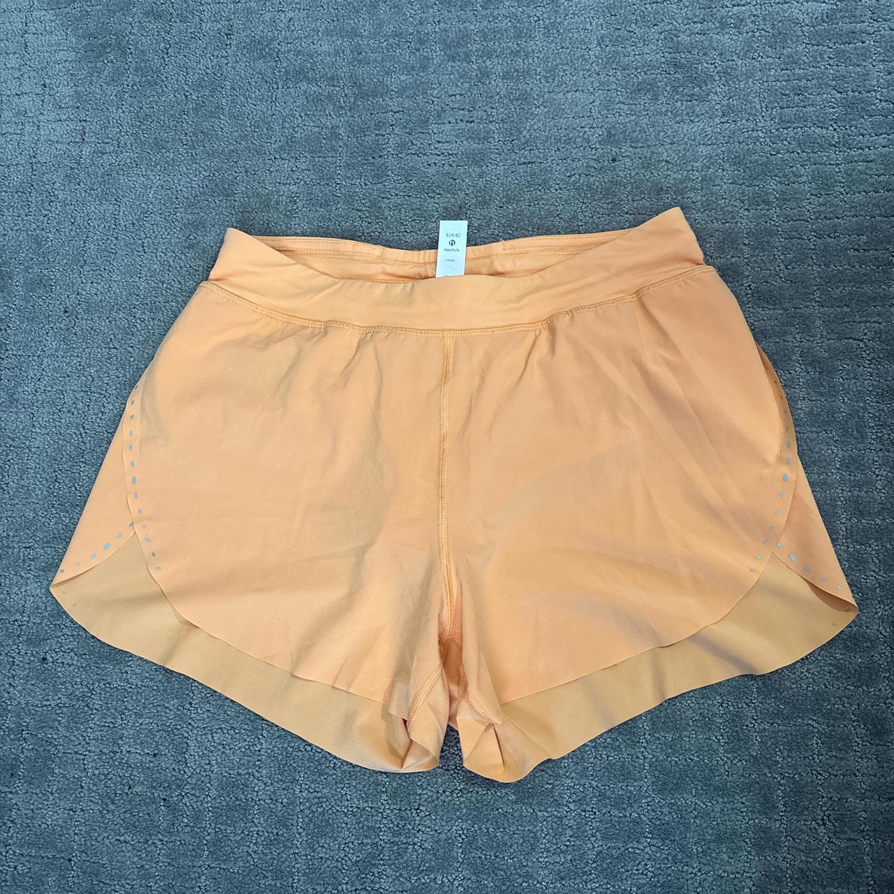 orange hey nuts/amazon running shorts size small... | Depop