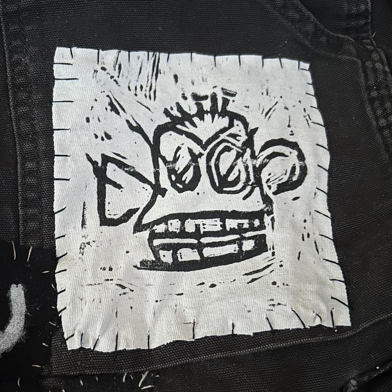 jinx monkey symbol arcane patch, block printed &... - Depop