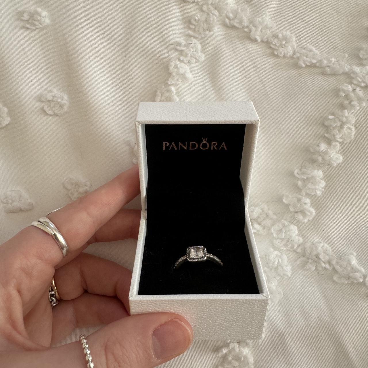 silver pandora ring - size 7 💍 #ring #pandora #glam - Depop