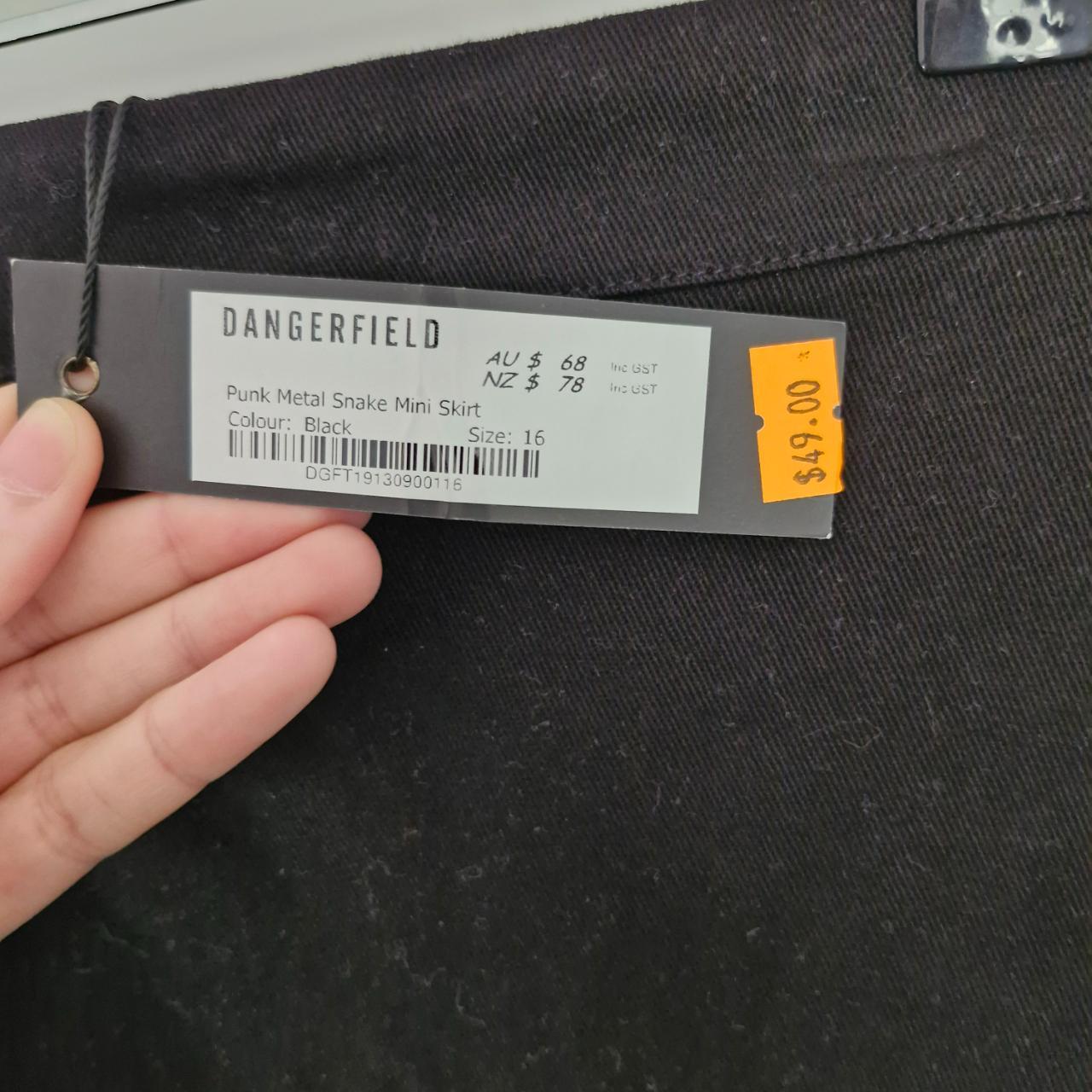Dangerfield black snake mini skirt size 16 Brand... - Depop