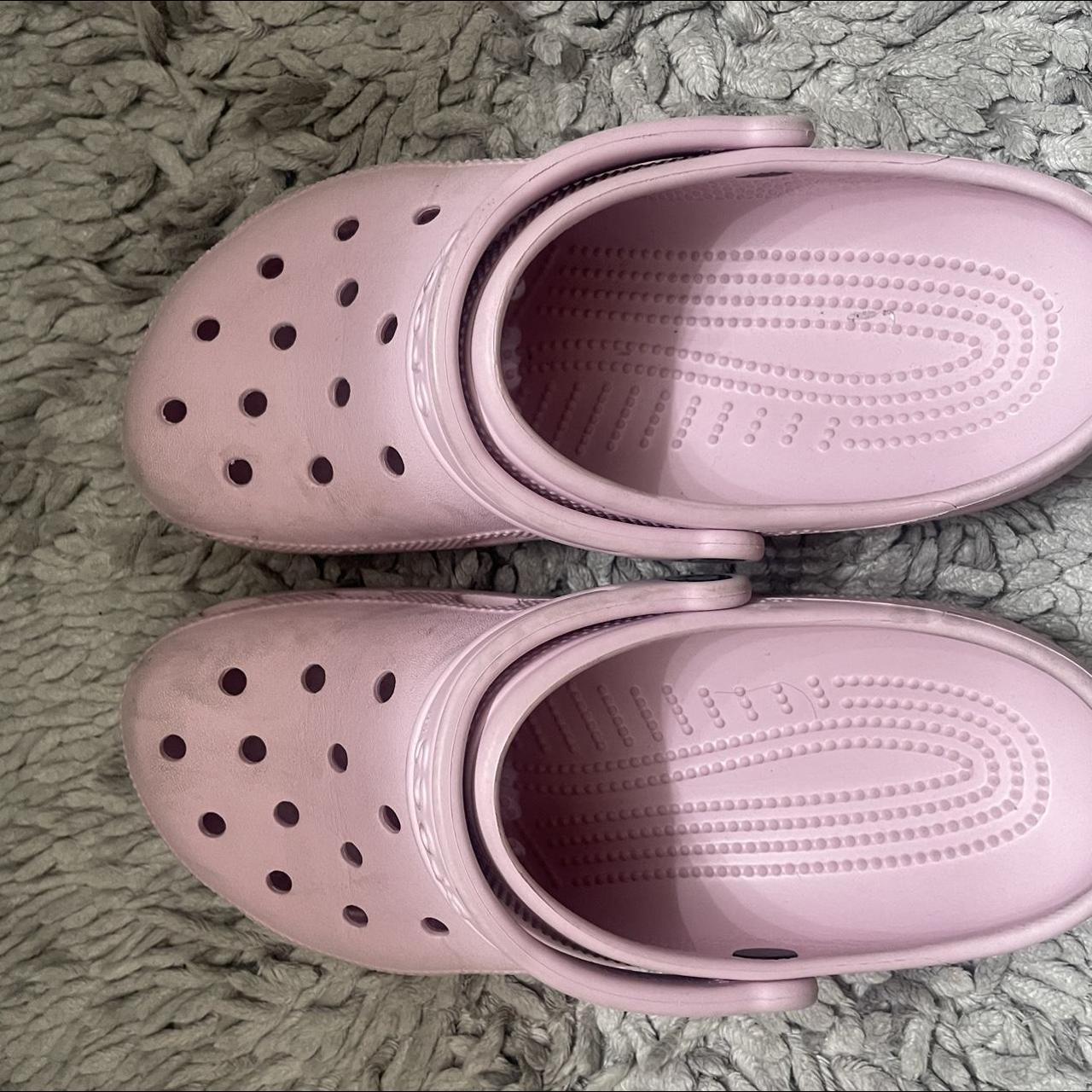 light pink crocs - Depop