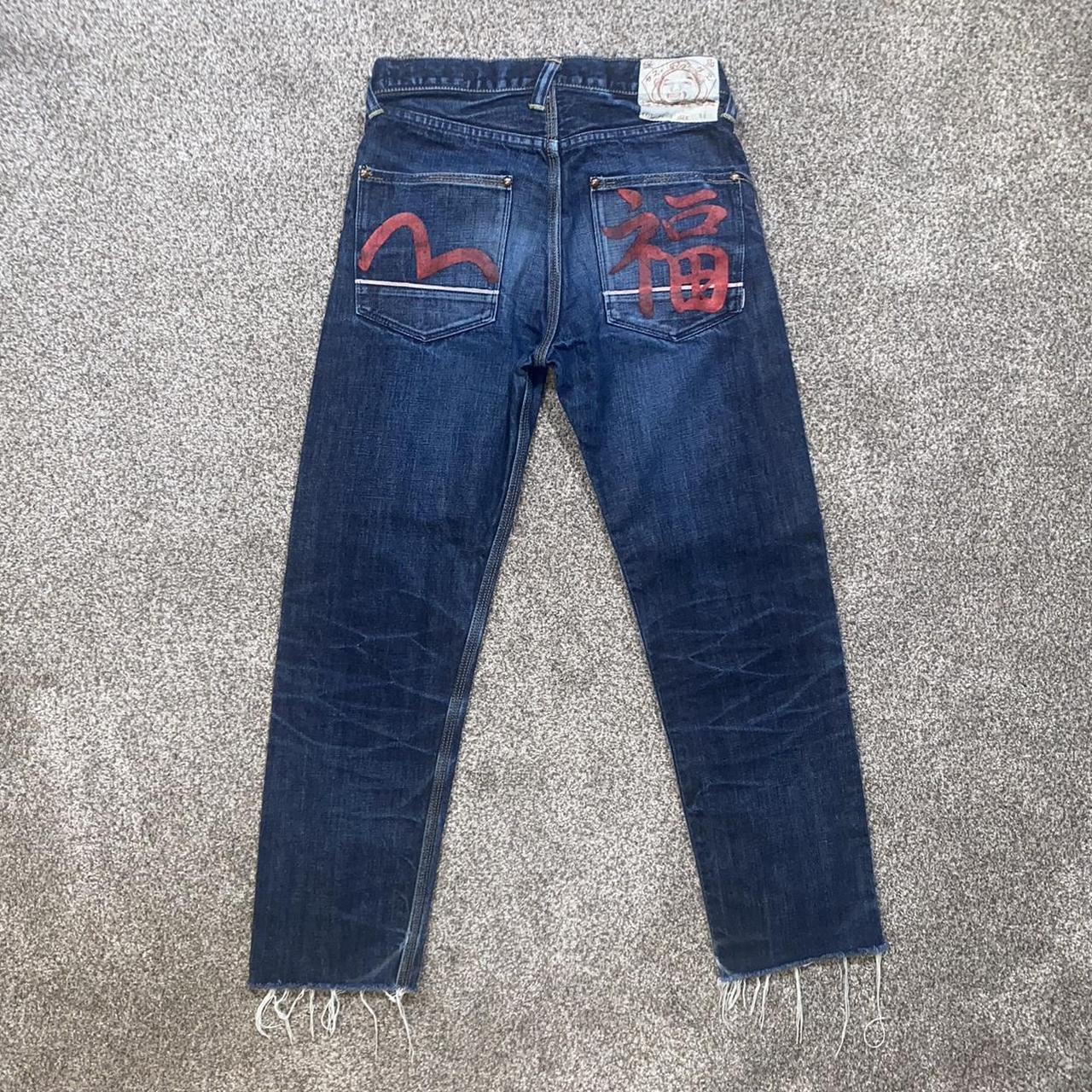 Vintage Evisu Jeans Size: cropped to 30x28 + free... - Depop