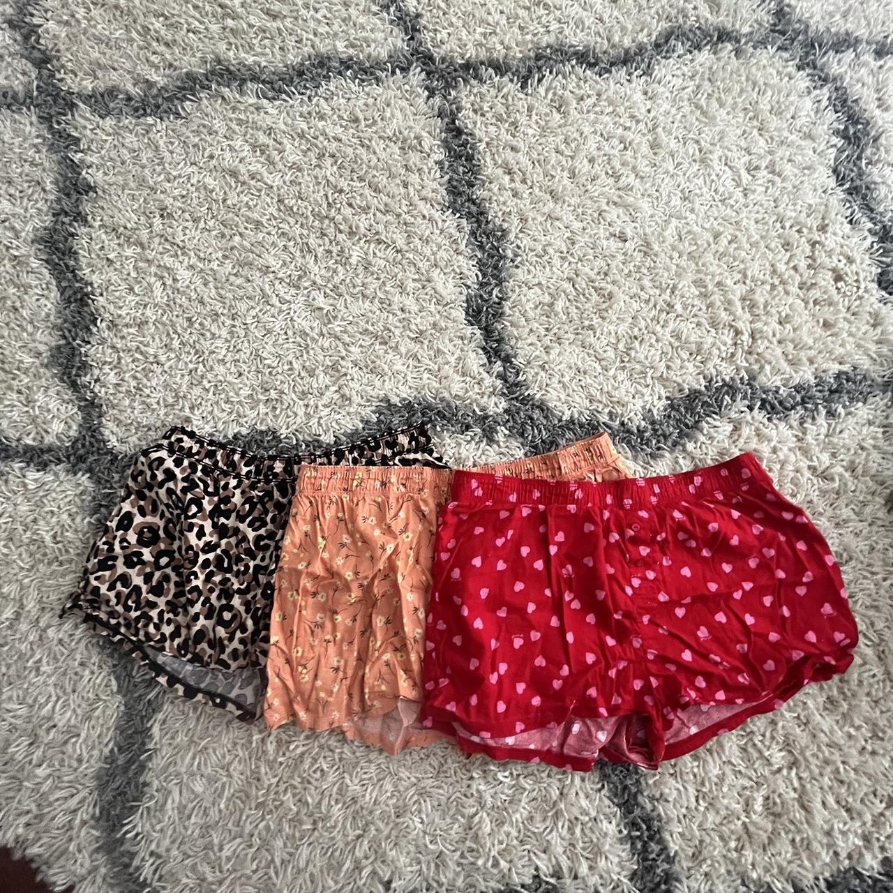 three pink boxer shorts!! one of left is a small and... | Depop