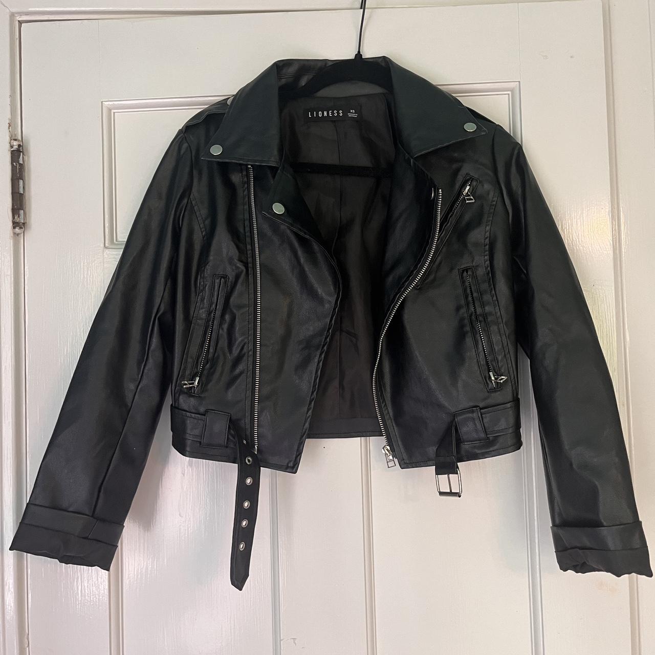 Lioness Princess Polly faux leather jacket Worn... - Depop