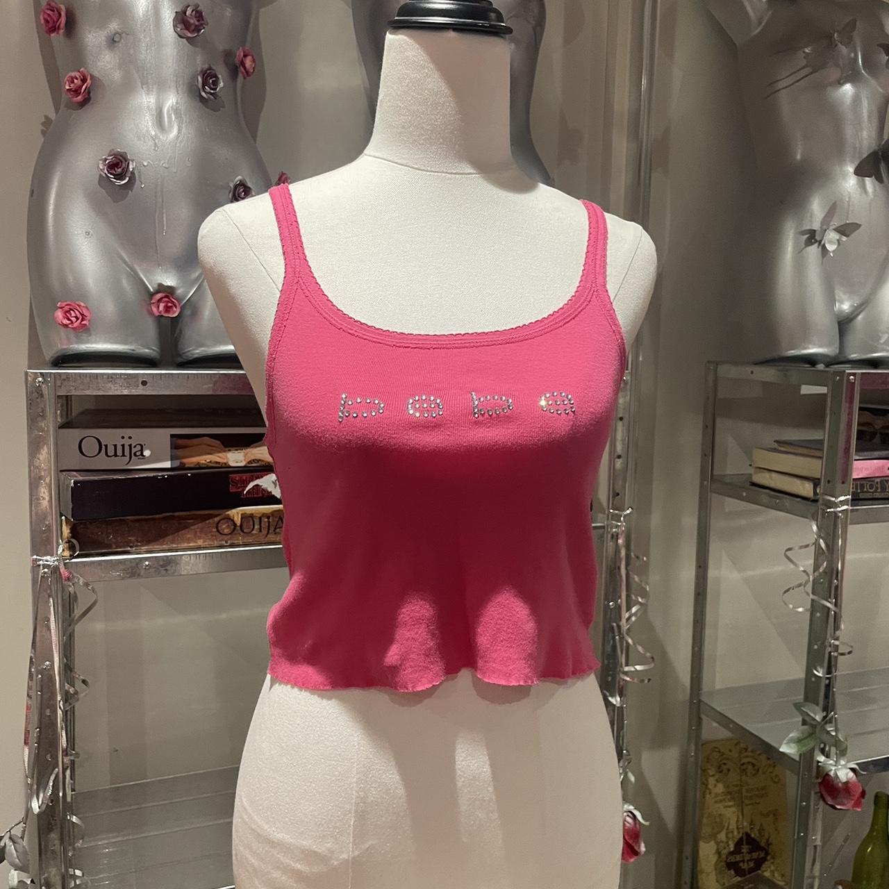 Fake Bebe crop top! All rhinestones still intact,... - Depop