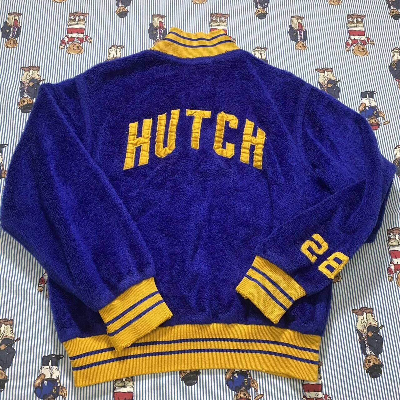 VTG 1963 Wilson Pullover Fleece HUTCH 28 Blue Yellow... - Depop