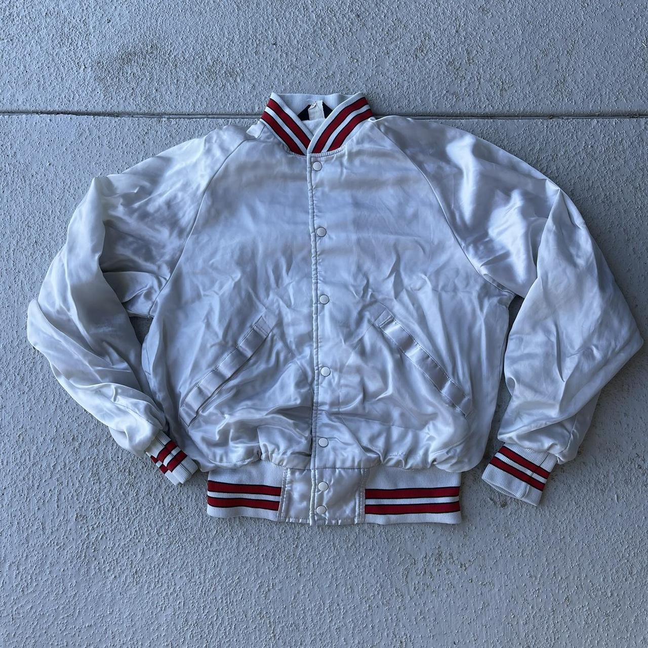 Vintage Pla-Jac by Dunbrooke 80s Satin Bomber Jacket... - Depop