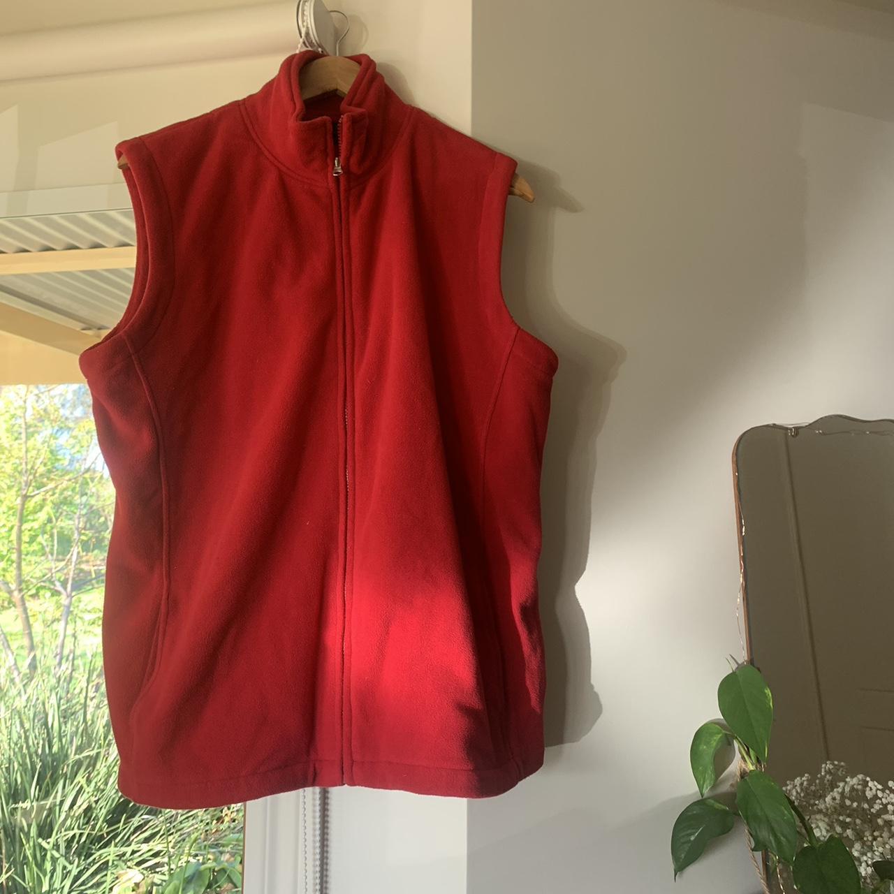 - red fleece vest 🪭 - perf winter staple #fleece... - Depop