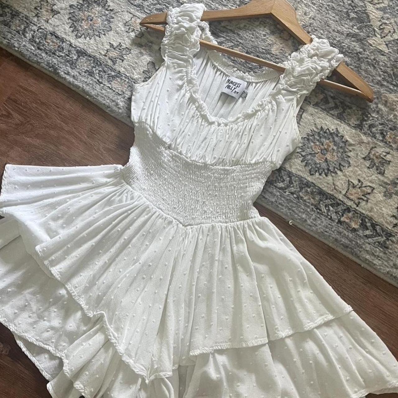 PRINCESS POLLY WHITE RUFFLE... - Depop