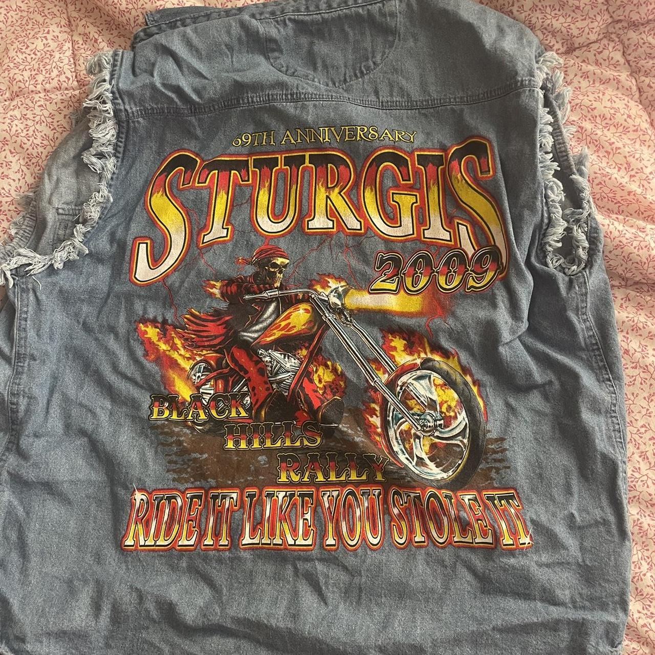 🔥2000s motorcycle vest 🔥 only worn once, no signs... - Depop