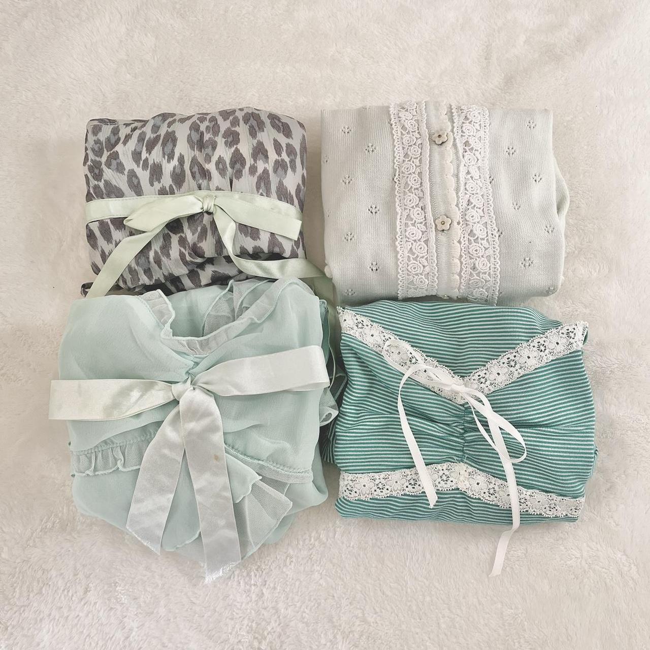 4/5 sold!! a teal collection :) ♡ teal ribbons,... - Depop