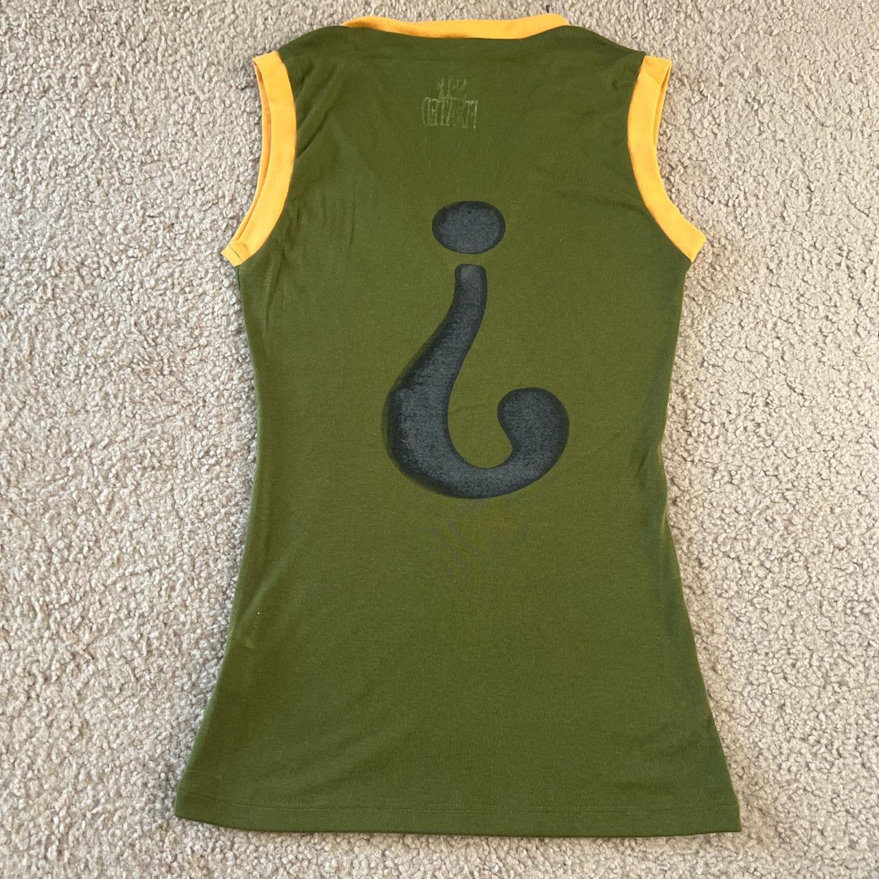 question mark two sided tank size M #y2k #tank... | Depop