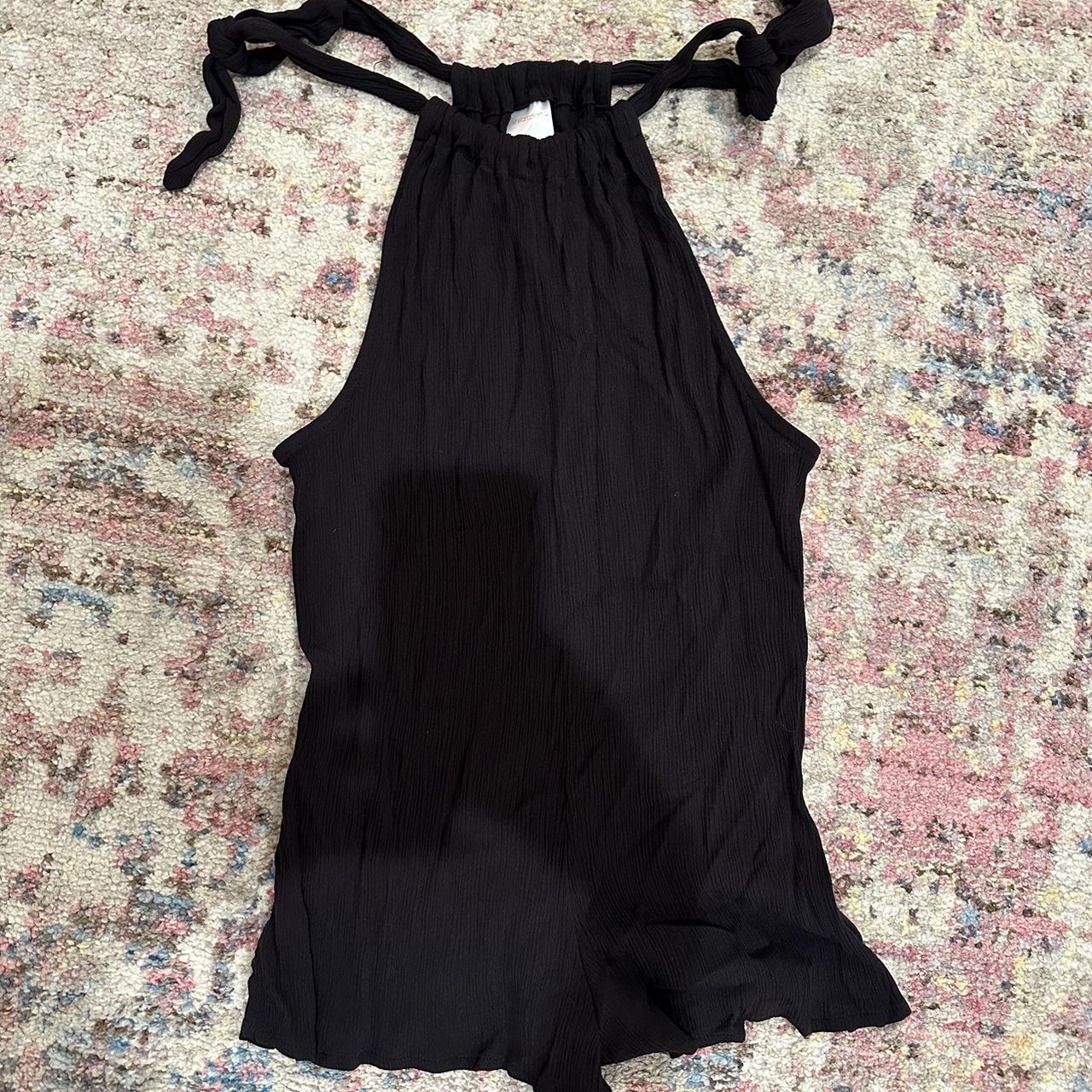 Xhilaration black swimsuit cover up romper, worn... - Depop