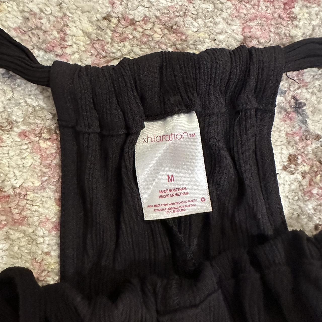 Xhilaration black swimsuit cover up romper, worn... - Depop