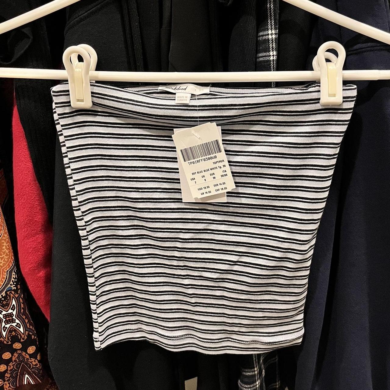 Subdued striped tube top brand new with tags - Depop