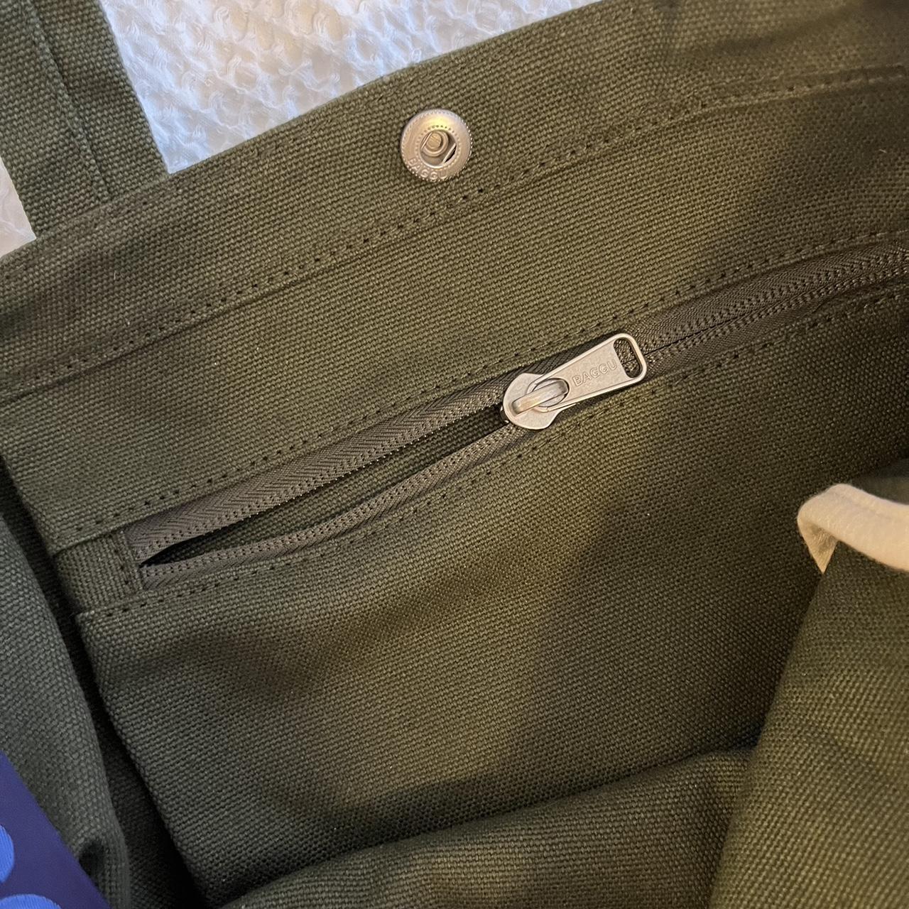 baggu Green crossbody/handheld bag Zipper... - Depop