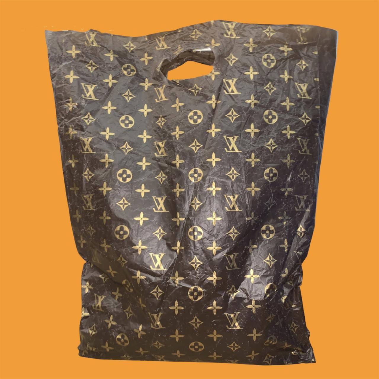 Louis Vuitton LV Shopping Bag Plastic Bag Empty Tote... - Depop