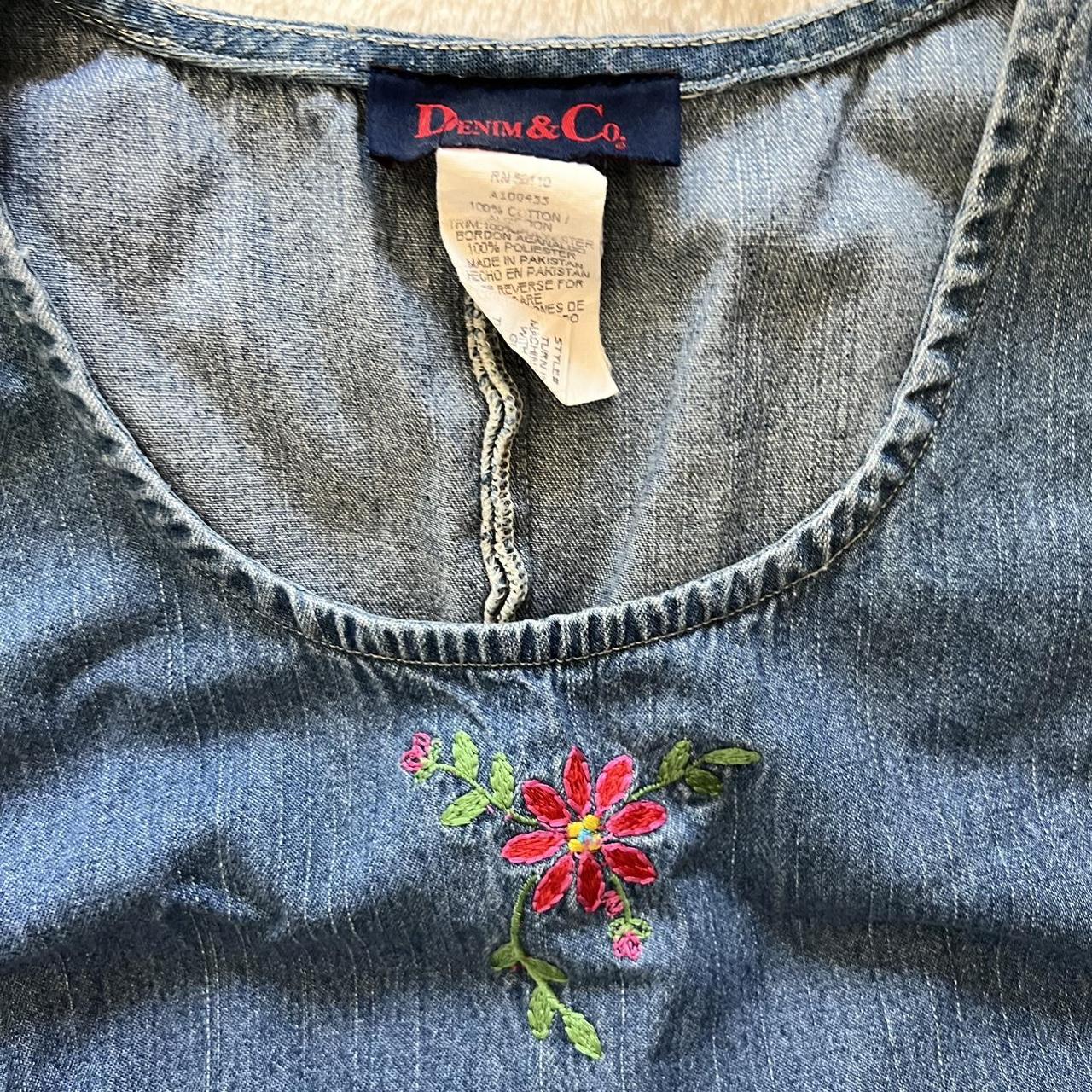 Vintage Denim & Co denim dress size 10 but fits like... - Depop