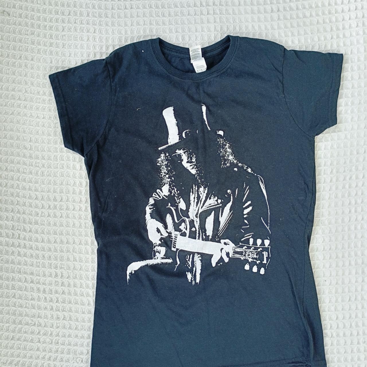 Vintage 90's Style Gildan Slash Guns N Roses Faded... - Depop