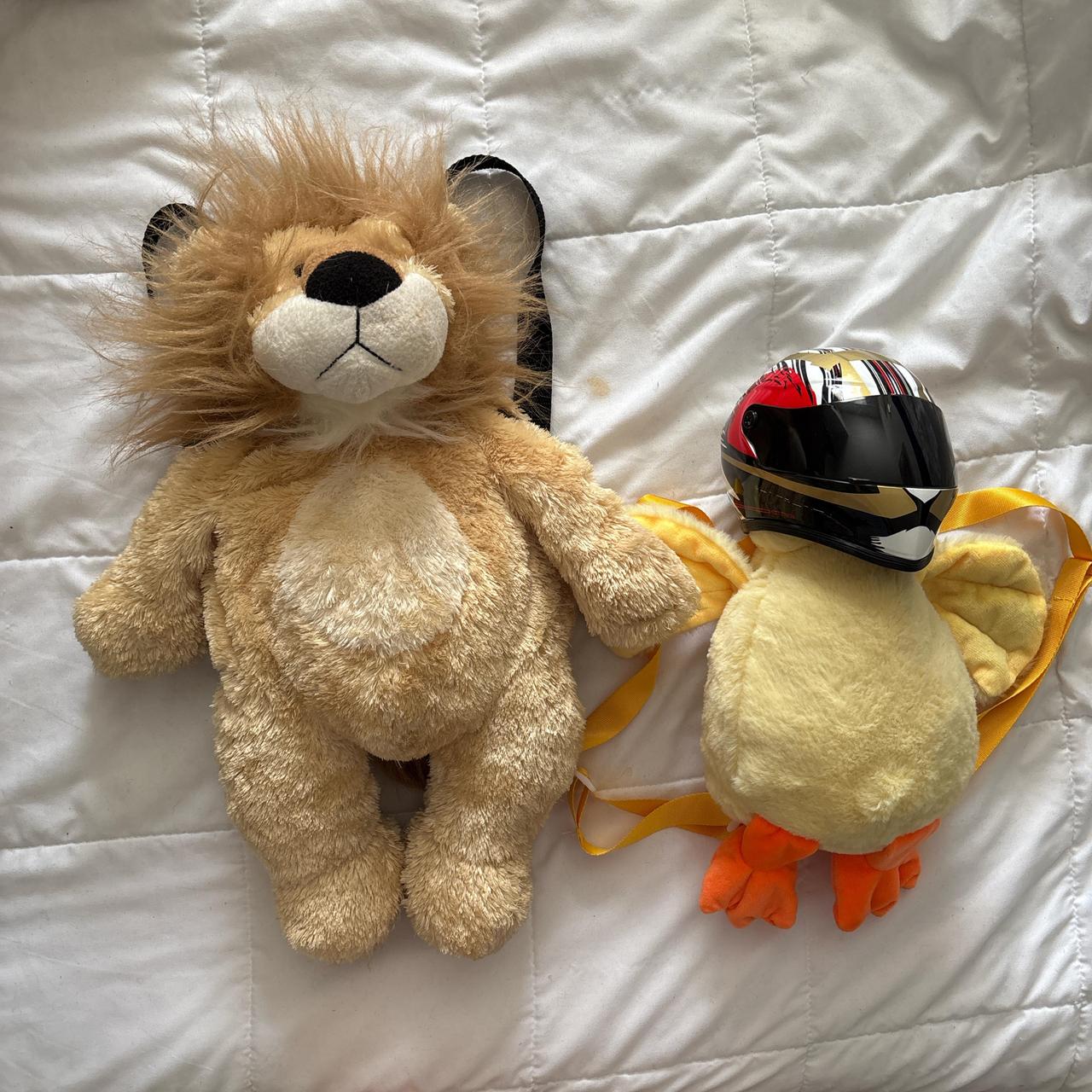 STUFFED ANIMAL BACKPACKS || Lion 10$ - Ducky WITH... | Depop