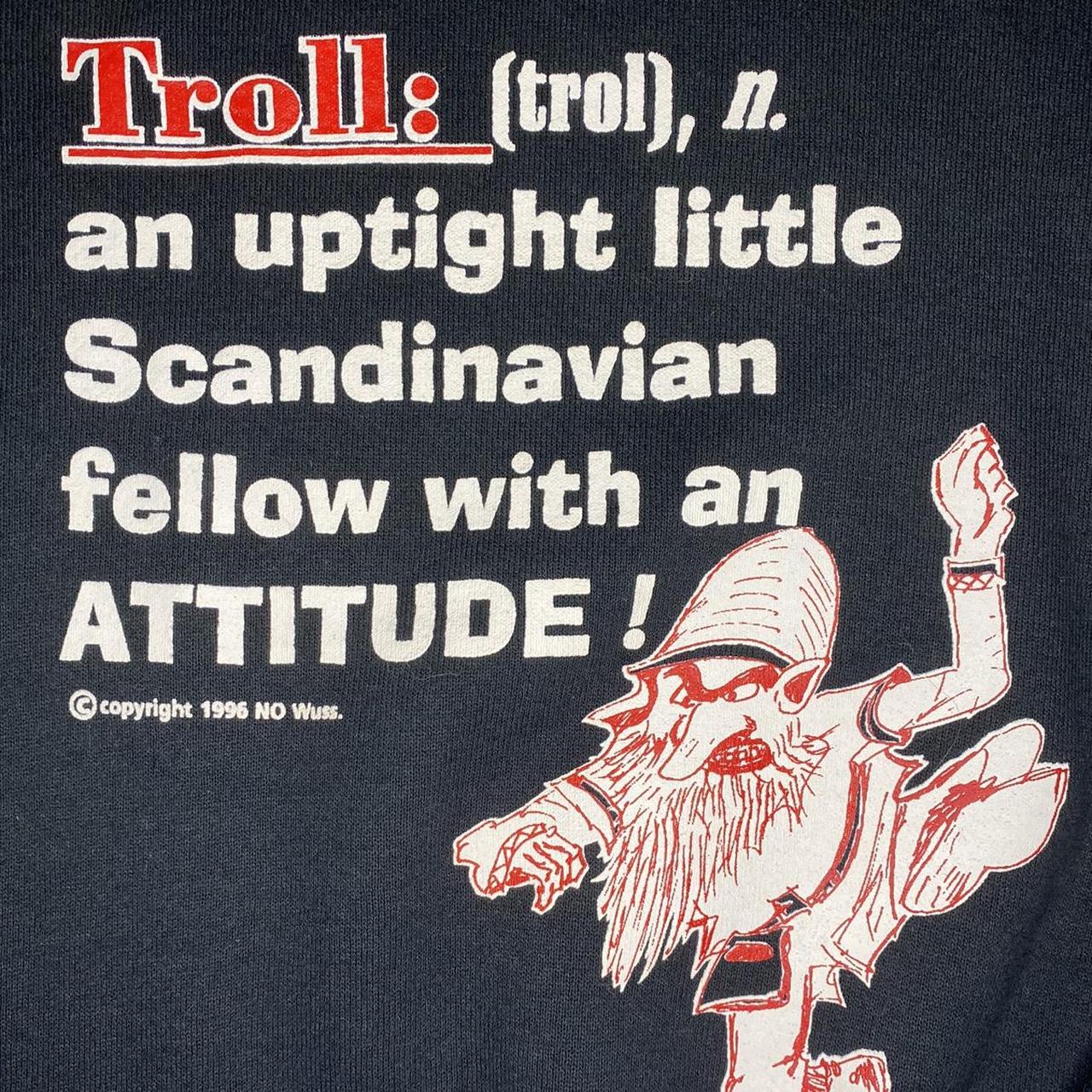 Vintage ‘96 Black Troll Definition Crewneck 🧌 It’s... - Depop