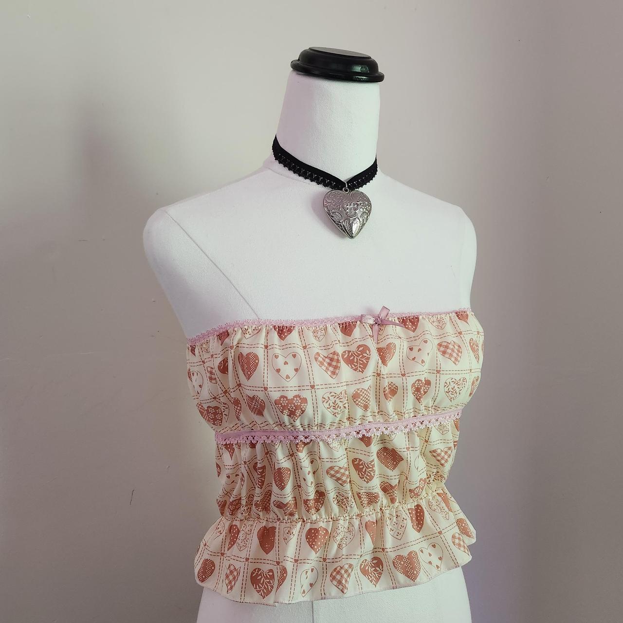 Handmade ruffle tube top. Made from recycled fabric.... - Depop