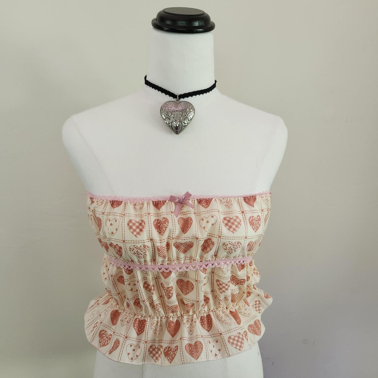 Handmade ruffle tube top. Made from recycled fabric.... - Depop