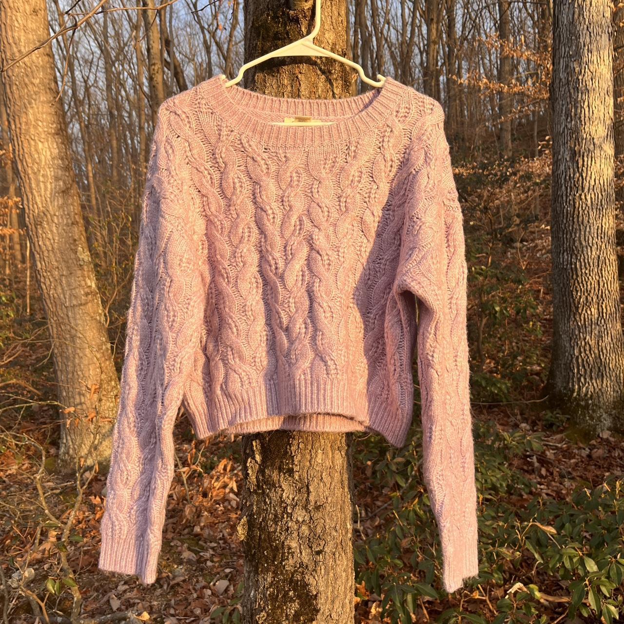 Lilac Jessica Simpson crop sweater. Soft pastel... - Depop