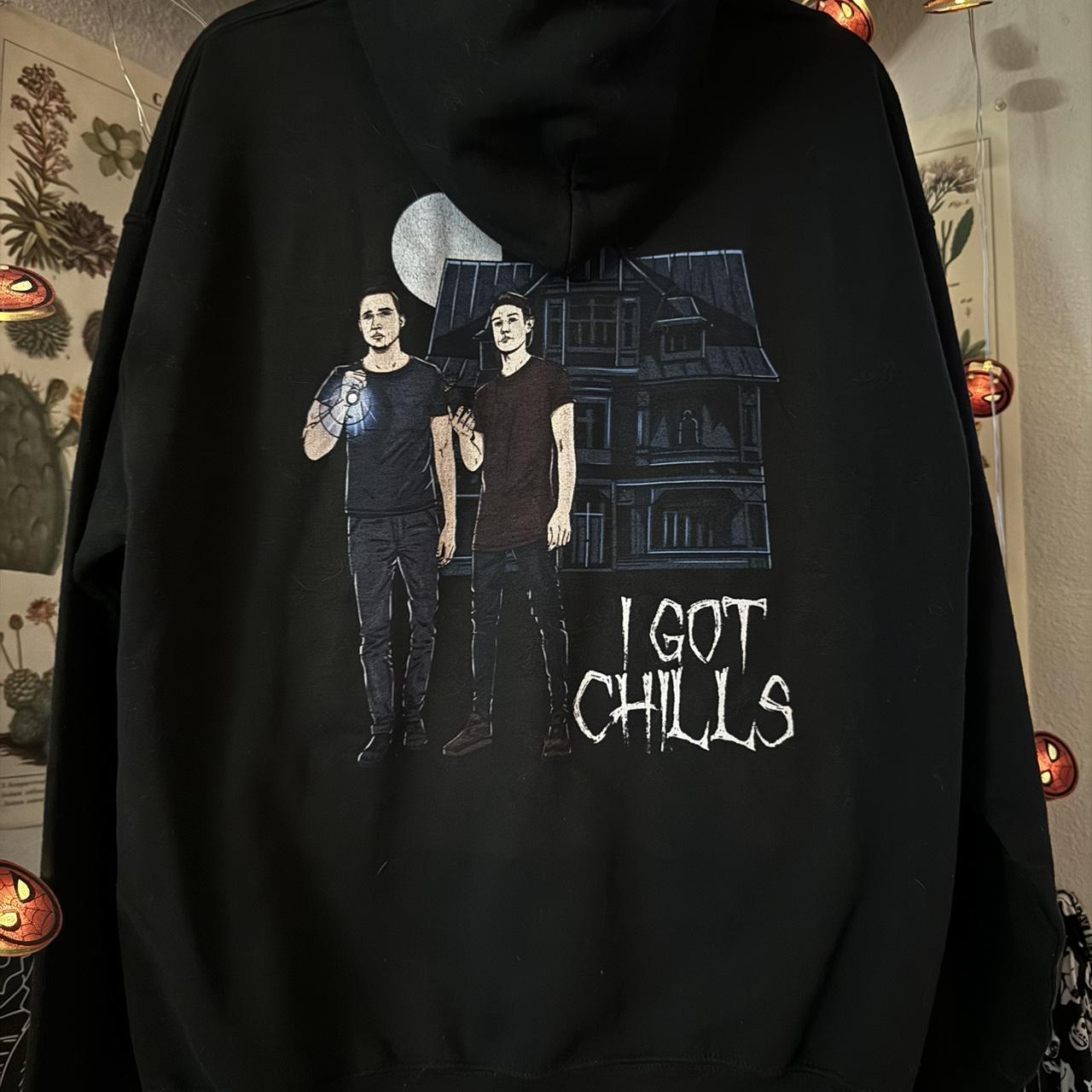 limited corey and aaron “i got chills” merch 🖤 size... - Depop