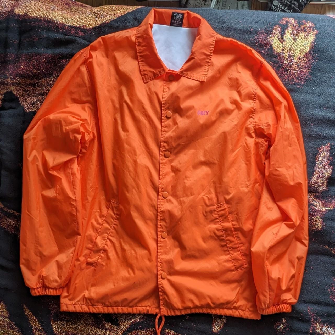 Obey Men's Orange Jacket | Depop