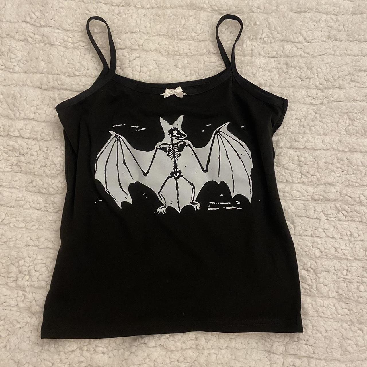 bat skeleton tank top - Depop