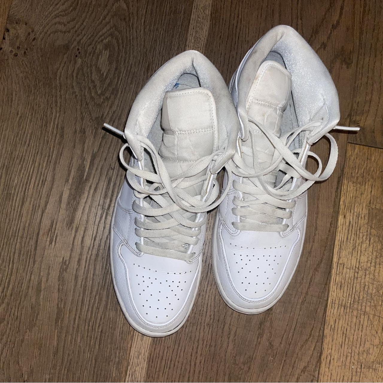 Jordan 1 Mid all white UK9 These have been... - Depop