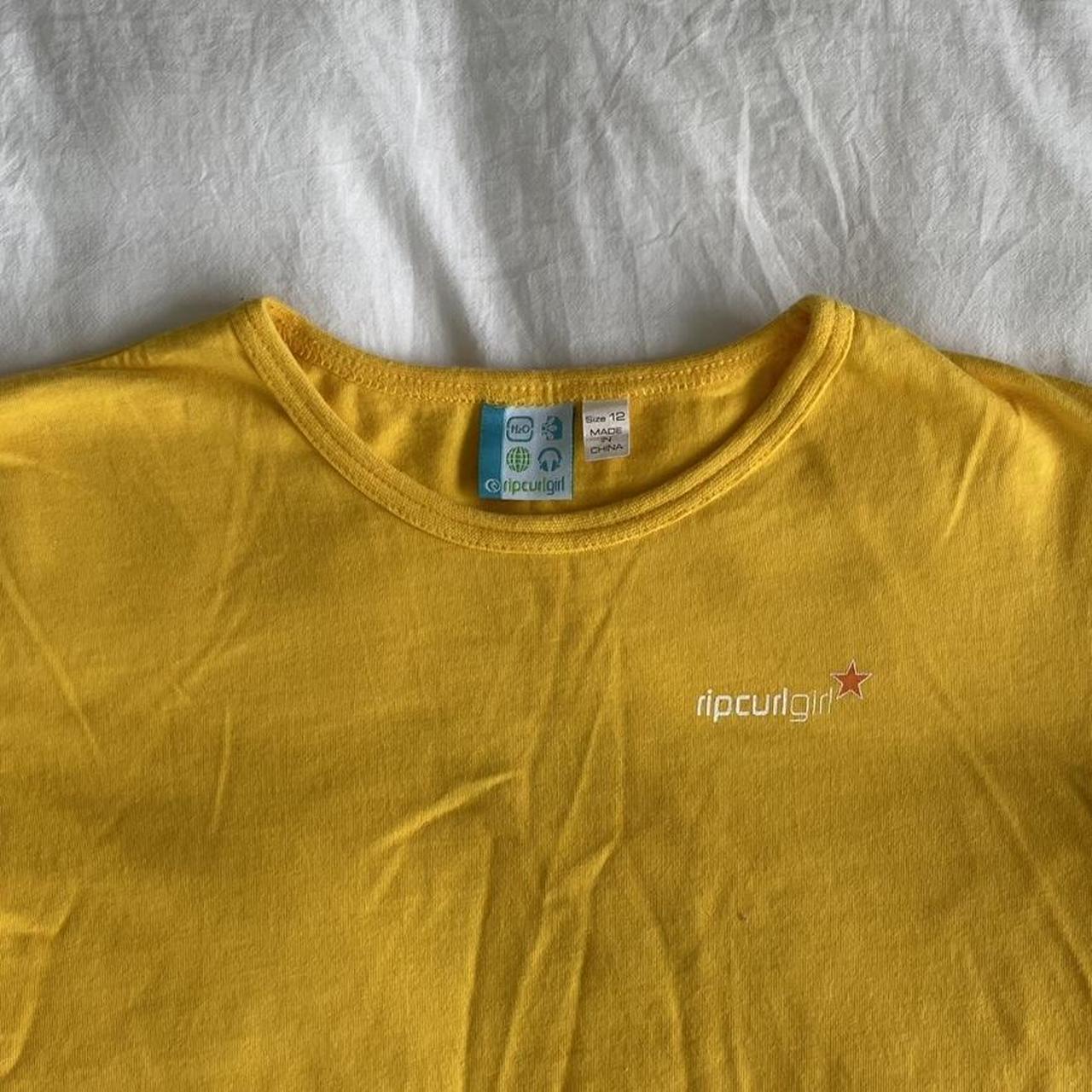 Rip Curl Women's Yellow T-shirt | Depop
