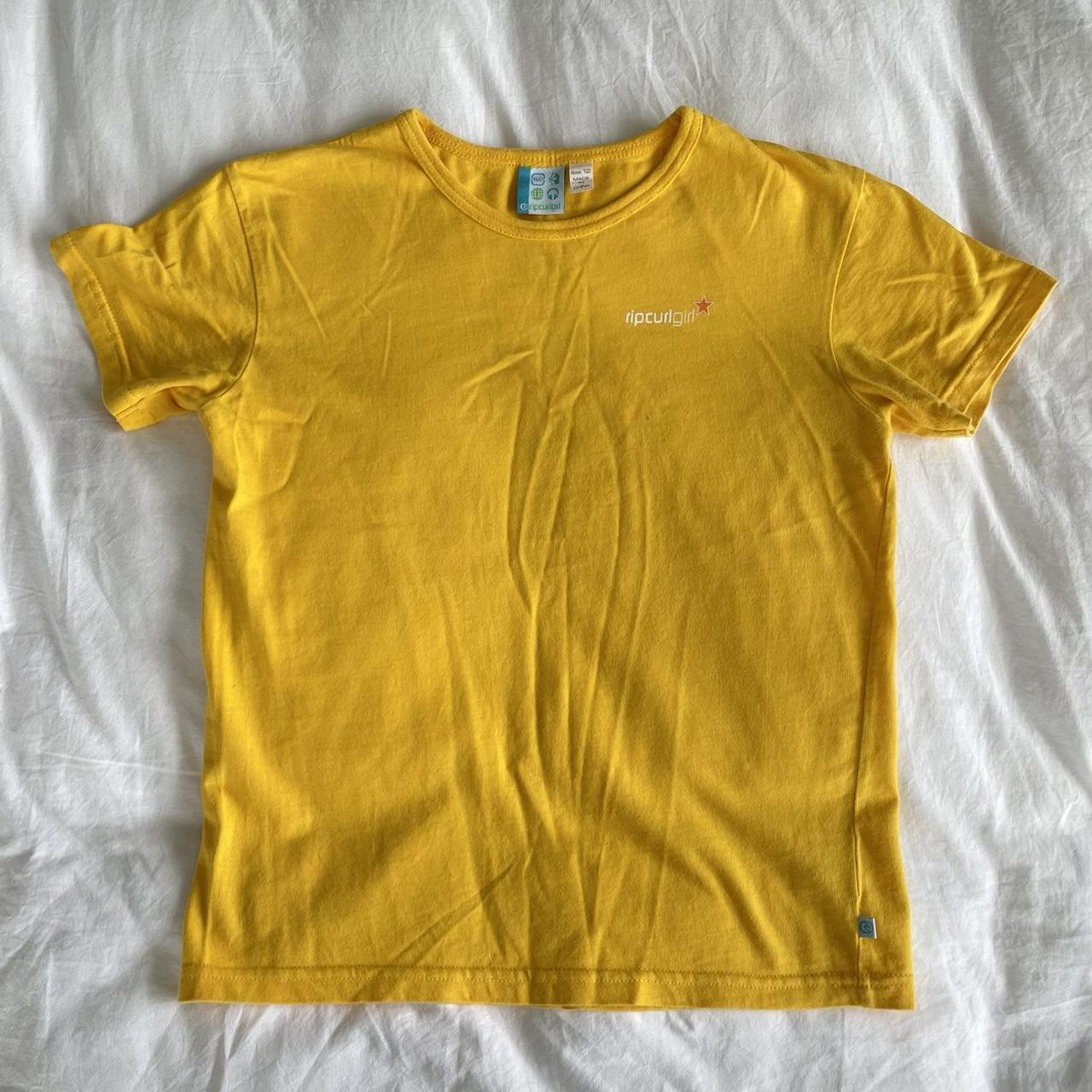 Rip Curl Women's Yellow T-shirt | Depop