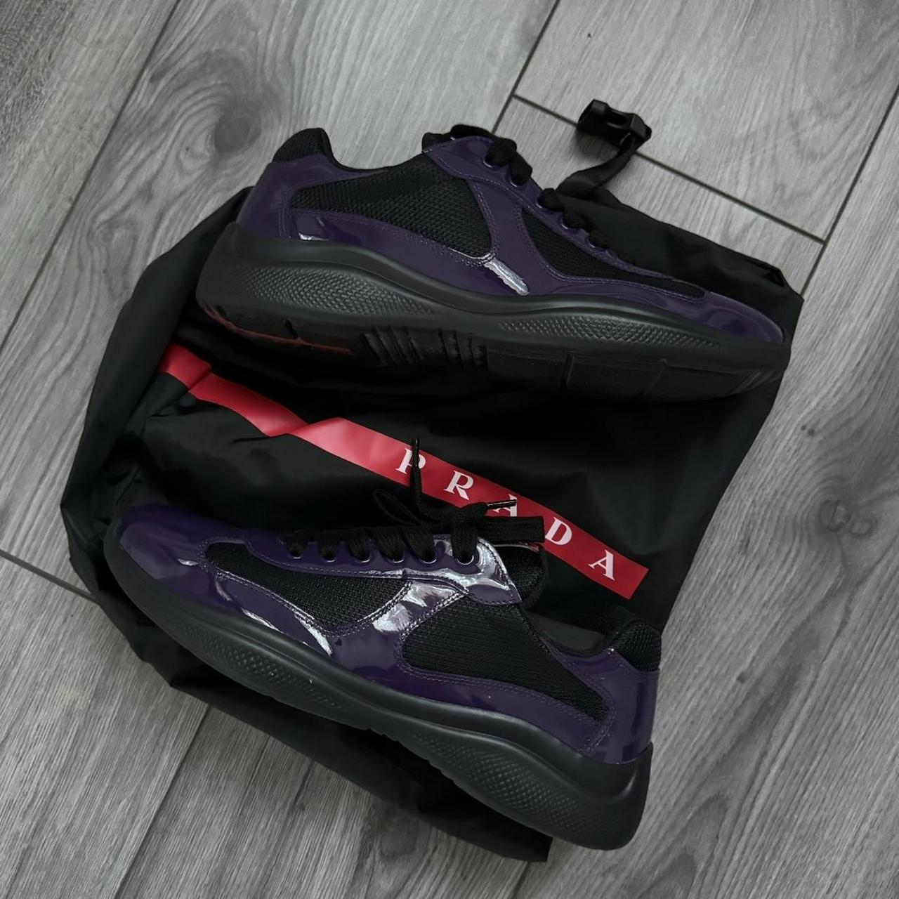 PRADA AMERICA CUP - PATENT PURPLE SIZE: 6.5UK... - Depop